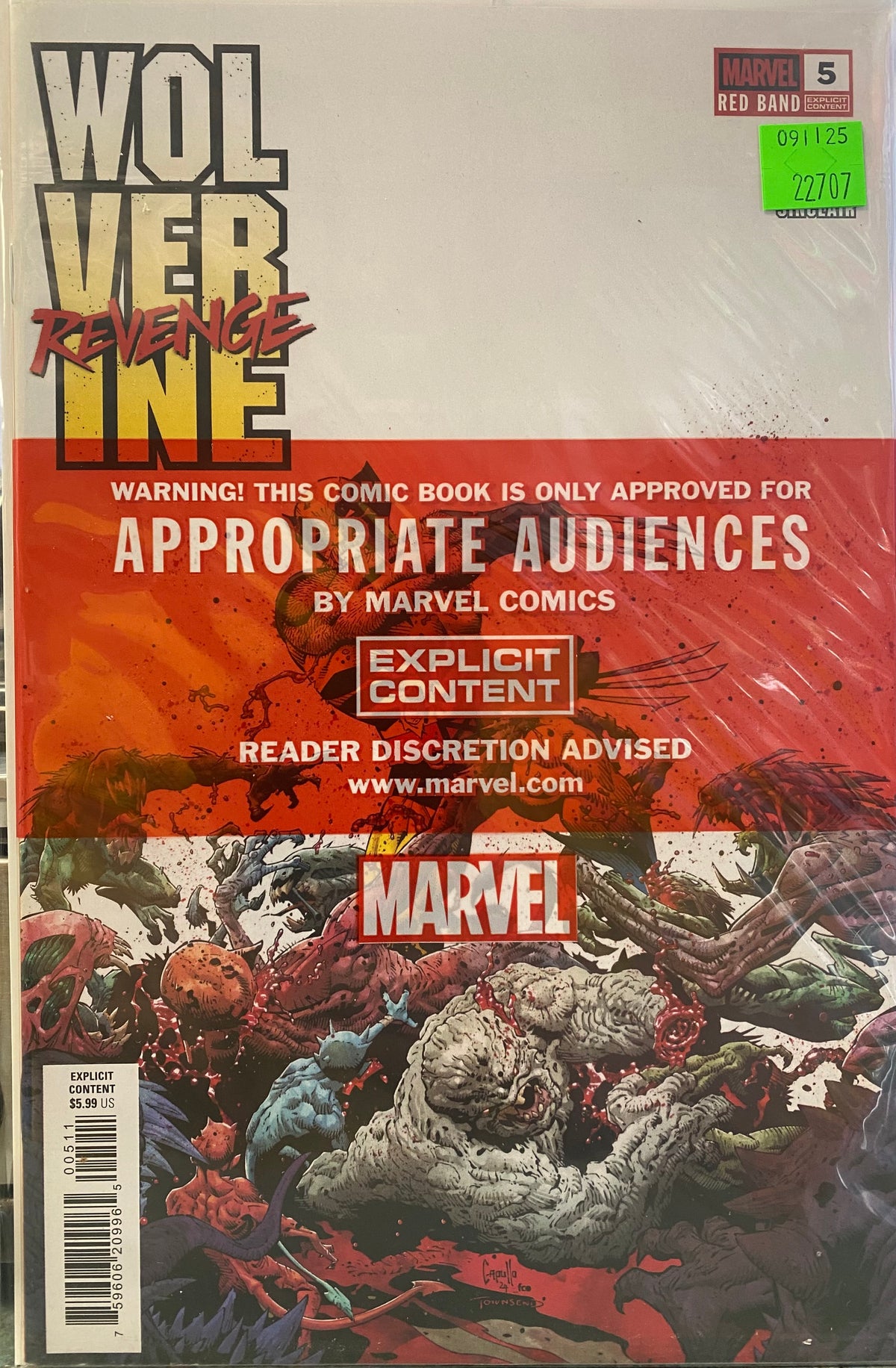 Marvel Comics - Wolverine Revenge - Red Band (Polybag) 005 — Cardboard ...