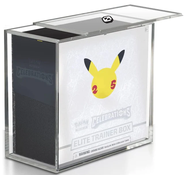 Evoretro - Acrylic Pokémon ETB Protector with Sliding Lid — Cardboard ...