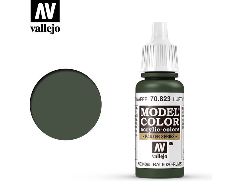 Acrylicos Vallejo - Luftwaffe Camouflage Green - 70 823 | Cardboard Memories Inc.
