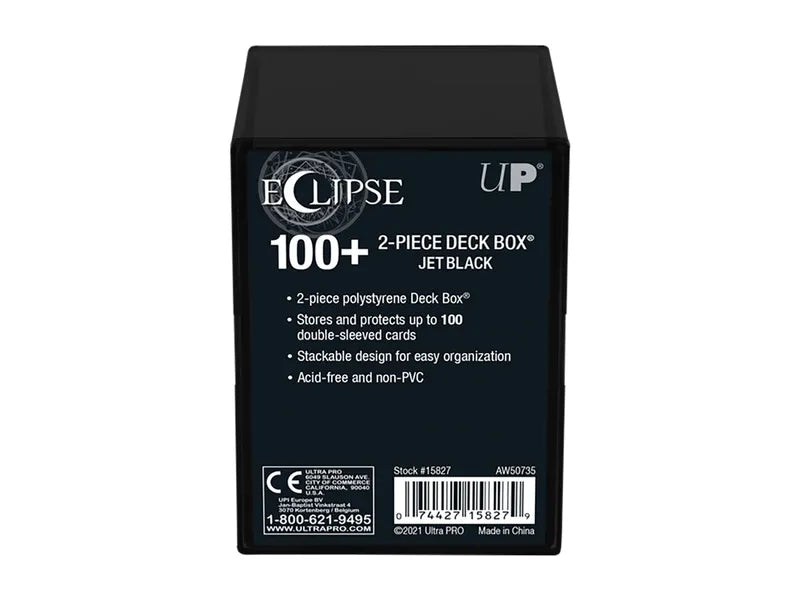 Ultra Pro - Eclipse - 2 Piece Box - 100 Count - Jet Black — Cardboard ...