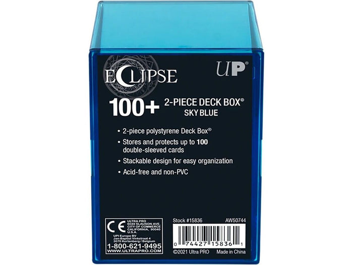 Ultra Pro - Eclipse - 2 Piece Box - 100 Count - Sky Blue — Cardboard ...